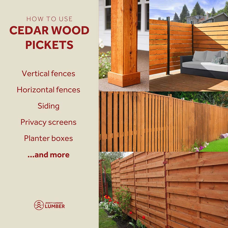 Western Red Cedar Fence Pickets – Jewett Cameron Fence