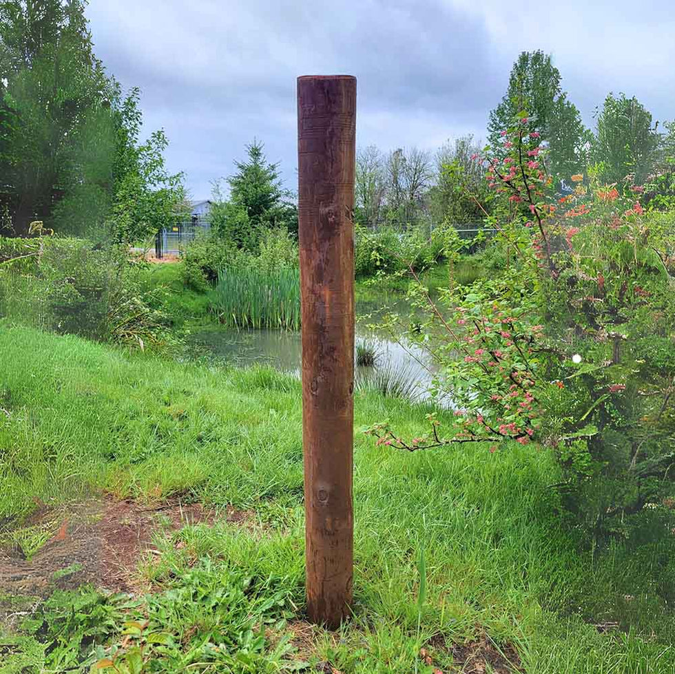 Jewett Cameron Fence | Pressure Treated Blunt-Round Wood Fence Posts